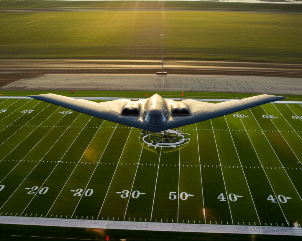 B-2 Bomber Size Comparison to a Football Field - Aircraft Insider